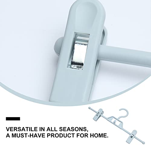 10Pcs Pants Storage Hanger Pants Hangers Plastic Skirt Hangers with Clips Space Saving Trouser Clips Hanger for Pants Skirts Clothes Slacks Clothes Drying Rack Blue Anti- Slip Hanger