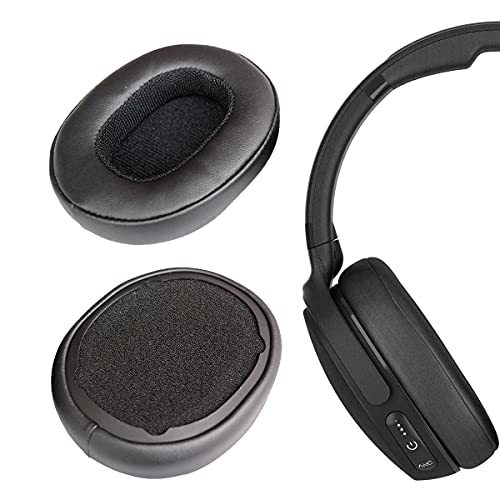 V-MOTA Earpads Compatible with Skullcandy Crusher Bluetooth, Crusher Evo, Crusher ANC, Hesh 3 Wireless Headphones,Replacement Leather Cushions Repair Parts (1 Pair) (Black)