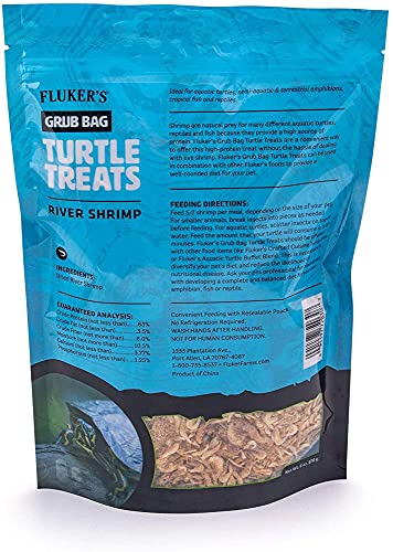 Fluker's Grub Bag Turtle Treat - River Shrimp 6oz - Includes Attached DBDPet Pro-Tip Guide