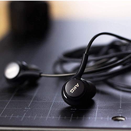 SGNics 2021 Stereo Headphones for Samsung Galaxy S10 Lite Braided Cable - Designed by AKG - with Microphone (Black) USB-C Connector