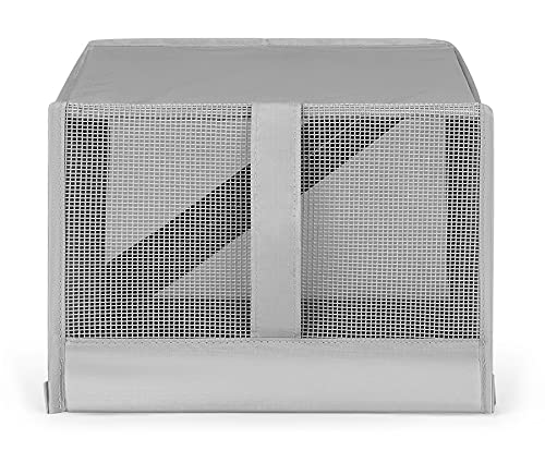 Whitmor Gray Mesh Shoe Boxes-Set of 4