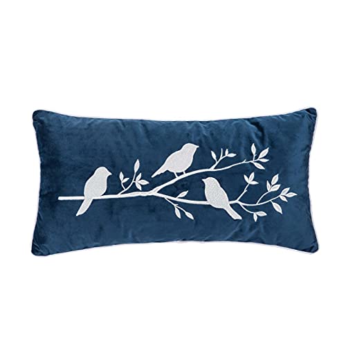 C&F Home Watercolor Floral Decorative Pillow (Bird Branch Pillow 12W x 24L)