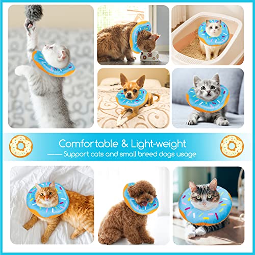 Cat Cone Collar Soft, Nobleza Adjustable Cute Donut Pet Recovery Collar for Wound Healing, Comfy Alternative Elizabethan Collar Medical Neck Pillow After Surgery for Cat, Kitty, Puppy, Small Dog