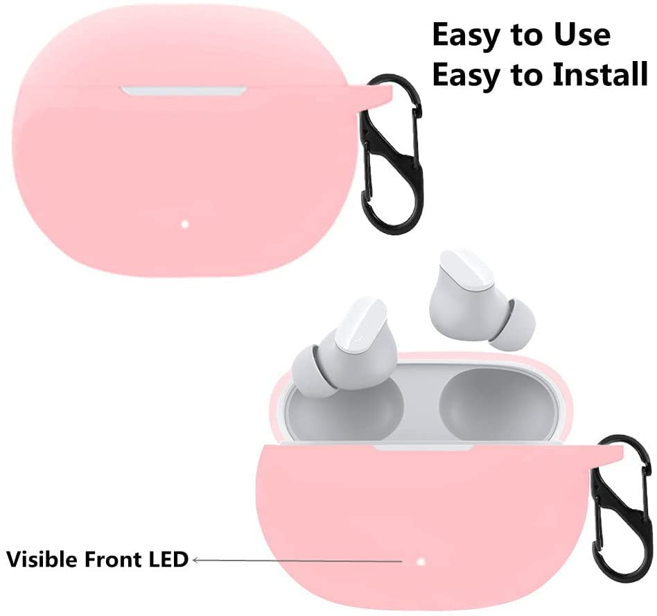 Ankersaila Soft Silicone Case Compatible with Beats Studio Buds, Scratch/Shock Resistant Protective Case Cover (Pink)