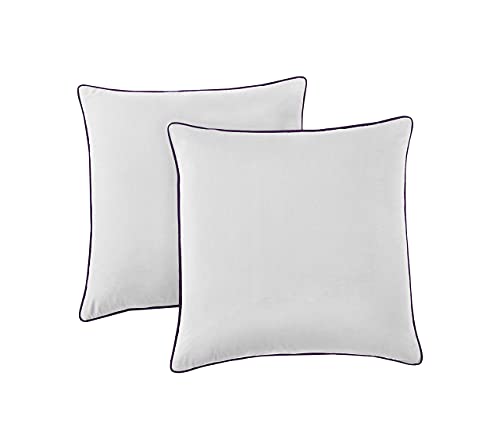 Chezmoi Collection Loft 8-Piece Luxury Striped Comforter Set (Queen, Purple/Gray/Lavender)