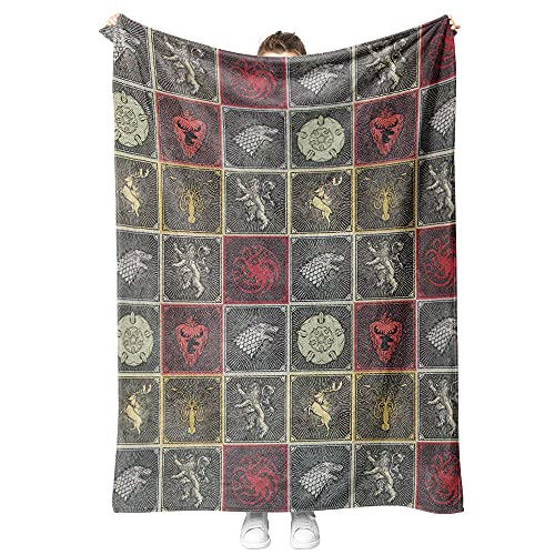 Family Crest Gifts Merchandise GOT Throw Blanket Super Soft Bed Throw Great House Symbols