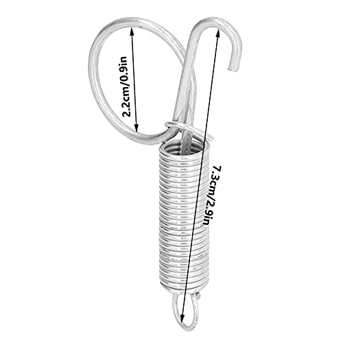 20Pcs Rabbit Cage Door Fixing Plate Metal Finger Spring Lock Hook Multifunctional Cage Door Spring Hook Used to Fix Rabbit Pet Cage Door Farm (Large)