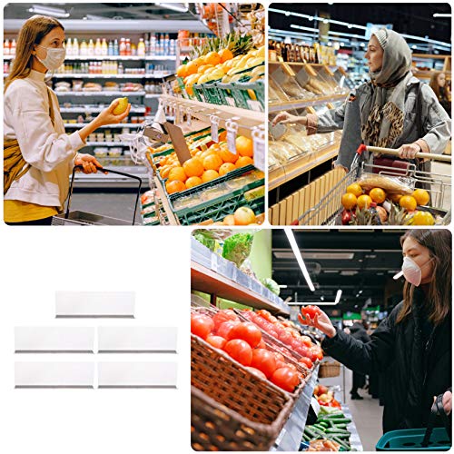 iplusmile Shelf Dividers Plastic Shelf Divider, Closet Shelf Organizer Clear Plastic Closet Separator with Magnetic Bottom for Kitchen Office Supermarket, 5pcs