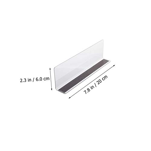 iplusmile Shelf Dividers Plastic Shelf Divider, Closet Shelf Organizer Clear Plastic Closet Separator with Magnetic Bottom for Kitchen Office Supermarket, 5pcs