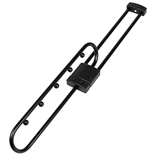 ZHENXIN Extendable Pull Out Closet Rod Sliding Wardrobe Closet Rod Hanging Rod for Closet Storage Wardrobe Clothes Hanger Rail Towel Ideal for Closet(Black)(yijiagan001)