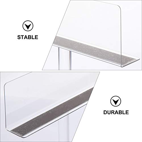 iplusmile Shelf Dividers Plastic Shelf Divider, Closet Shelf Organizer Clear Plastic Closet Separator with Magnetic Bottom for Kitchen Office Supermarket, 5pcs