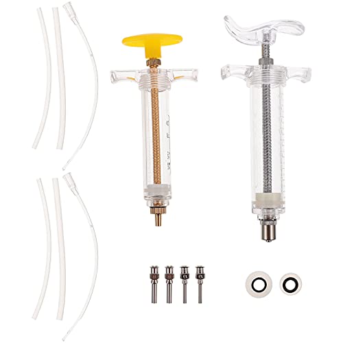 POPETPOP Birds Hand Feeding Syringe Bird Feeding Syringe, Birds Feeding Tubes for Small Birds Parrot Hand Feeding Syringe (2pcs Feed / 6 Pcs Curved Gavage Tubes) Parrot Feeding Syringe