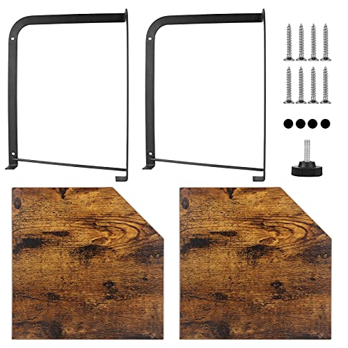 Cabinet Corner Shelves 2-Tier Kitchen Counter Corner Shelf Small Wood Countertop Organizer Shelves Spice Rack and Storage Racks for Bathroom Office and Living Room