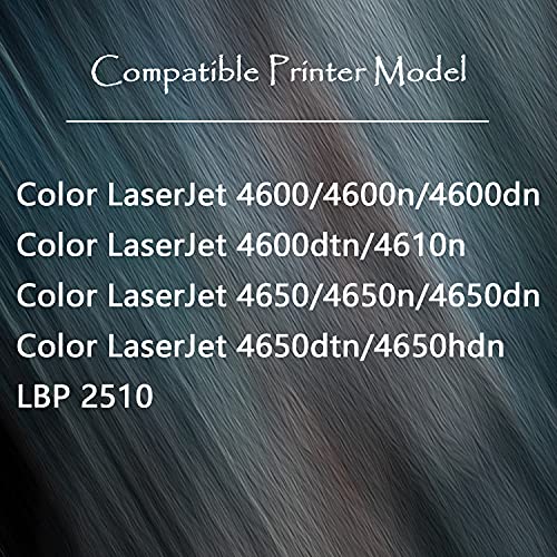 (4 Color Set) TG Imaging Replacement for HP 641A Toner Cartridge C9720A + C9721A + C9722A + C9723A for use in HP Color Laser-Jet 4600 4600DN 4600N 4650 4650DN 4650N 4610 Toner Printer