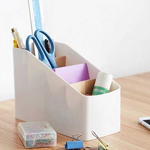 UXZDX 1PC Creative Wood and Desktop Storage Basket Multi-Compartment Storage Box Detachable Slot Style Organizer for Home Offi