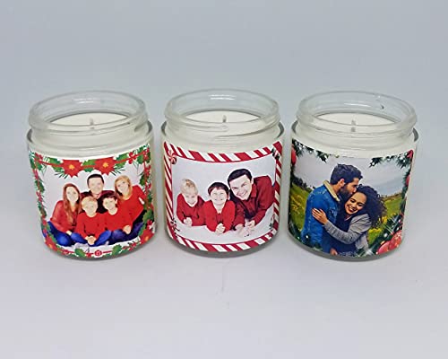 3.5oz. Personalized Christmas Photo Candle
