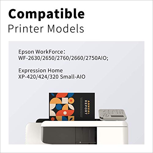 LEMERO UTRUST Remanufactured Ink Cartridge Replacement for Epson 220 220XL T220XL use with Epson Workforce WF-2750 WF-2760 WF-2630 WF-2650 WF-2660 Expression Home XP-420 XP-320 XP-424 (Black, 4-Pack)