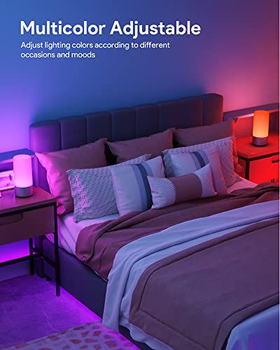 LED Table Lamp, 3-Levels Dimmable Touch Lamp, 16 Millions RGB Color Changing Desk Lamp for Home / Office(Grey)