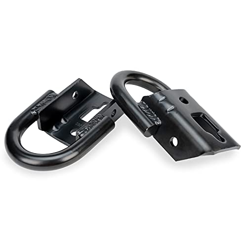 WEILEITE Front Bumper Tow Hook Shackles Compatible with Ford F150 2009-2016 Replace FL3Z-17N808-A(2Pcs,Black)