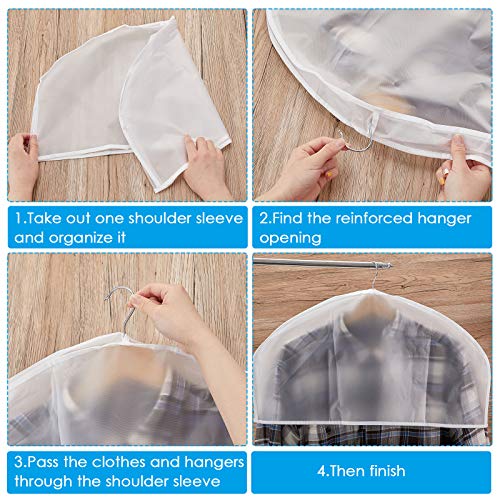 Shoulder Covers Garment Covers Clothes Covers for Closet Storage Suit, Coats, Jackets, Dress Closet Storage (16 Pieces)