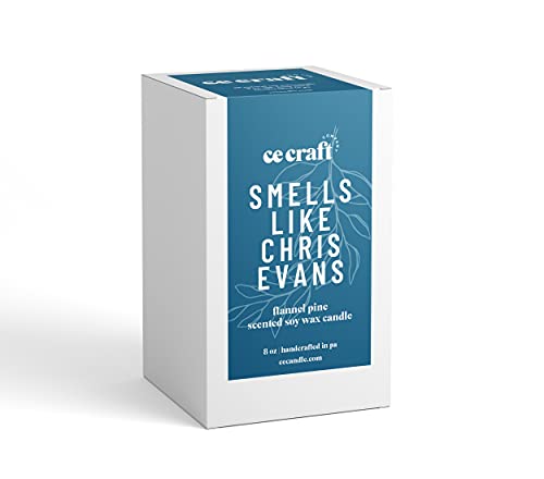 CE Craft - Smells Like Chris Evans Scented Candle - Flannel Pine Soy Wax Candle - Gift for Her, Girlfriend Gift, Pop Culture Candle