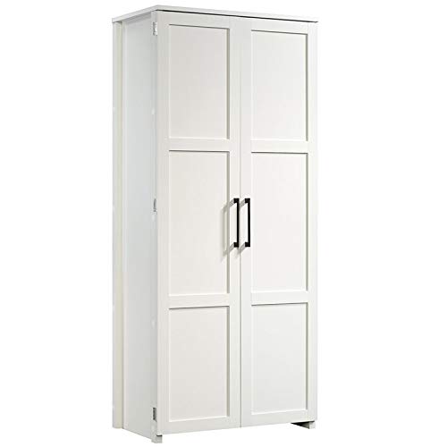 Pemberly Row 30" W Pantry Storage Cabinet with Doors and Shelves in White