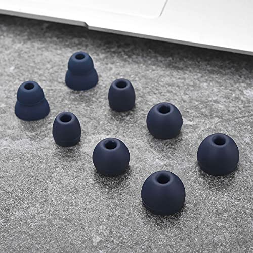 Atneway Replacement Silicone Earbuds Ear Tips Eargels Buds Set Compatible with Beats by Dr. Dre Powerbeats Pro Wireless in-Ear Earphones (4 Pairs/Navy Blue),large