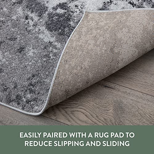 Edenbrook Area Rugs for Living Room - Black and Cream Rug-Low Pile Perfect for High Traffic Areas, 8x10 Rug