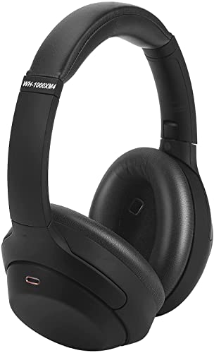 SOULWIT Replacement Earpads for Sony WH-1000XM4 (WH1000XM4) Headphones, Ear Pads Cushions with Noise Isolation Memory Foam, Added Thickness, Without Affecting Sensor-Black