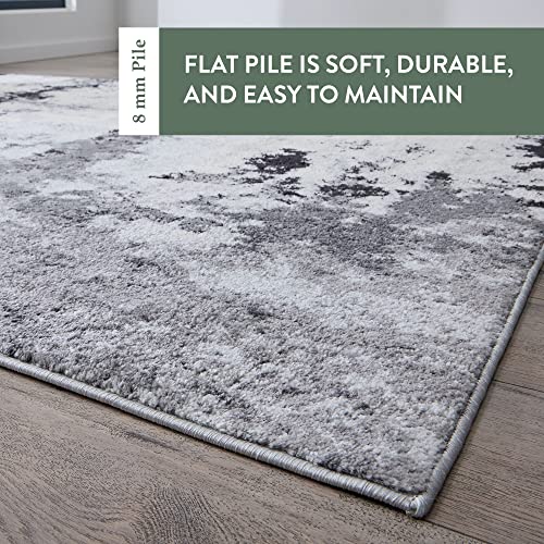 Edenbrook Area Rugs for Living Room - Black and Cream Rug-Low Pile Perfect for High Traffic Areas, 8x10 Rug