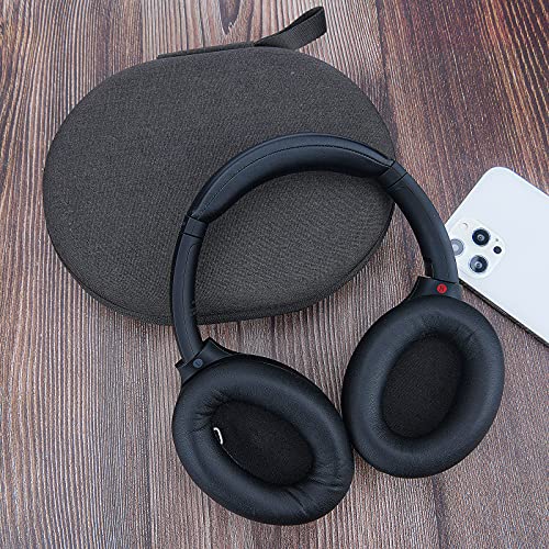 SOULWIT Replacement Earpads for Sony WH-1000XM4 (WH1000XM4) Headphones, Ear Pads Cushions with Noise Isolation Memory Foam, Added Thickness, Without Affecting Sensor-Black