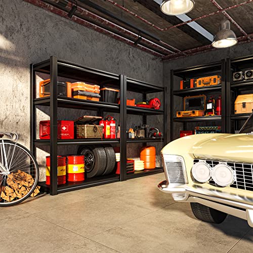 Raybee Garage Shelving Heavy Duty, 40" Wide Garage Storage Shevles Heavy Duty Shelving, Adjustable 4 Tier Metal Shelving, Garage Shelves Heavy Duty Shelves, Industrial Storage Rack, 40" W x19 D x57 H