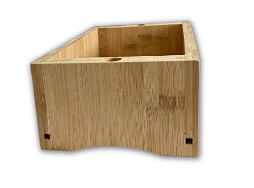 RaekerNow Organic Bamboo Double Solo Cup Holder with Marker Slot, Chalkboard and chalks for Disposable Cups, Party Organizer (Marker and Cups not Included)