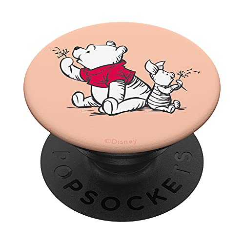 Disney Winnie the Pooh and Piglet Dandelion Pink PopSockets Swappable PopGrip