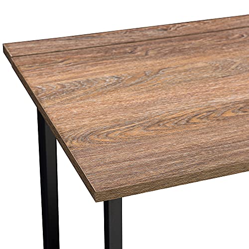 ReadyNow 35.5" Foldable Computer, Space-Saving Compact Writing Desk, Mobile Workstation with Adjustable Levels Pads, Brown