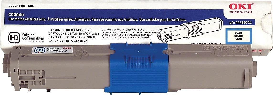 OKI 44469721 Toner Cartridge, 5K Yield, Cyan