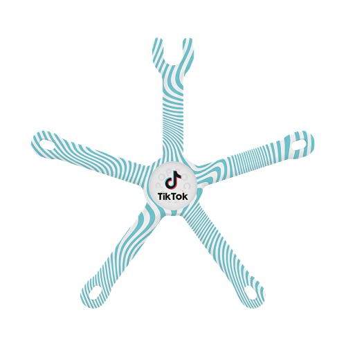 PopSockets: Flexible Phone Mount & Stand, Phone Tripod Mount, Universal Device Mount - TikTok Teal Swirl