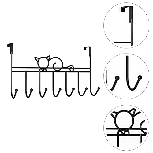 Yardwe Over The Door Hook Hanger Cat 7 Hook Rack Shirt Belt Hat Coat Towel Organizer Iron Hook