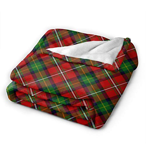 Throw Blanket Scottish Tartan Boyd Plaid Ultra-Soft Flannel Blanket Lightweight Home Decor Fleece Blanket Luxurious Carpet for Men Women Kids 80"X60"
