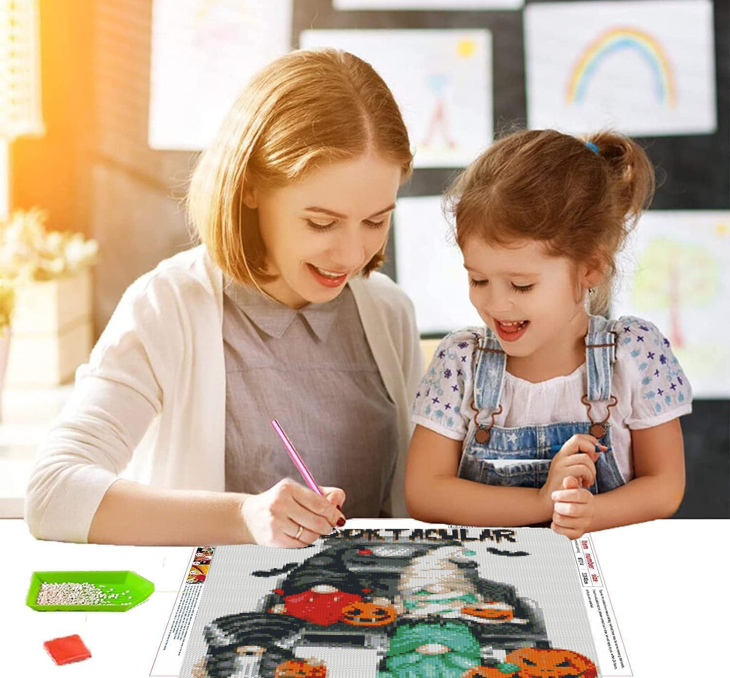 VIGEGU Halloween Truck Gnome Diamond Painting Kits for Adults - Diamond Art Kits 5D Paintings with Diamond Dots Full Drill Round Gem Art,for Spook tacular DIY Gift and Home Decor12 x 12inch rectangle