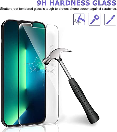 Ferilinso Designed for iPhone 13 Pro Screen Protector, 3 Pack HD Tempered Glass with 2 Pack Camera Lens Protector, Case Friendly, 9H Hardness, Bubble Free, 5G 6.1 Inch, easy installation