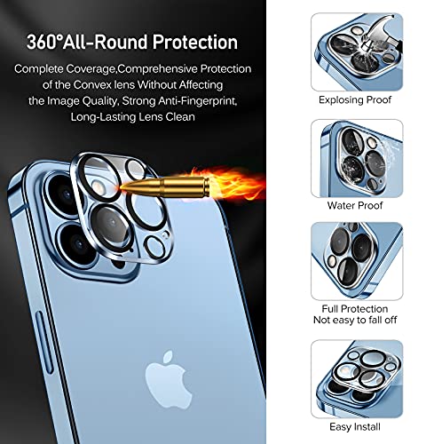 ivoler[4+2Pack]Screen Protector Compatible With iPhone 13 Pro Max 6.7‘’[4 Pack]with [2 Pack] Camera Lens Protector, HD Tempered Glass Film With Align Frame, 9H Hardness, Bubble Free,Scratch Resistant