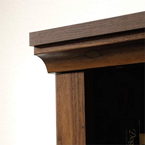 Pemberly Row Contemporary 5-Shelf Tall Wood Bookcase in Grand Walnut