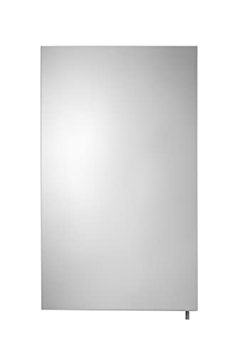 Croydex Finchley Single Door, Surface Mount Flexi-Fix Easy Hanging System Medicine Cabinet, 16 in (W) x 26 in (H) Stainless Steel