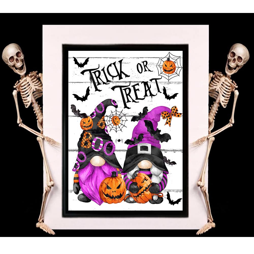 VIGEGU Halloween Gnome Diamond Painting Kits for Adults - Trick or Treat Art Adults,5D Paintings with Dots Full Drill Round Gem Art,for DIY Gift and Home Decor12 x 16inch rectangle