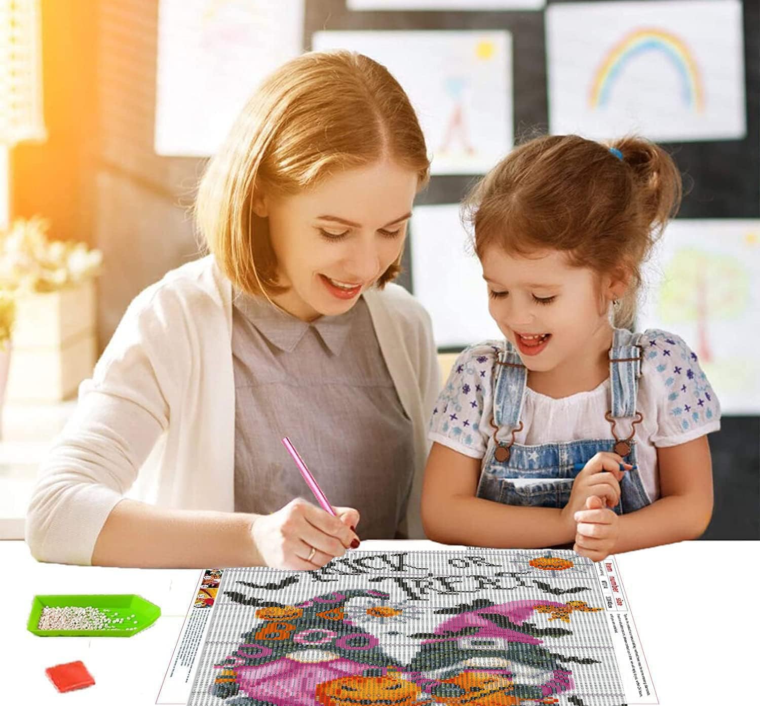 VIGEGU Halloween Gnome Diamond Painting Kits for Adults - Trick or Treat Art Adults,5D Paintings with Dots Full Drill Round Gem Art,for DIY Gift and Home Decor12 x 16inch rectangle