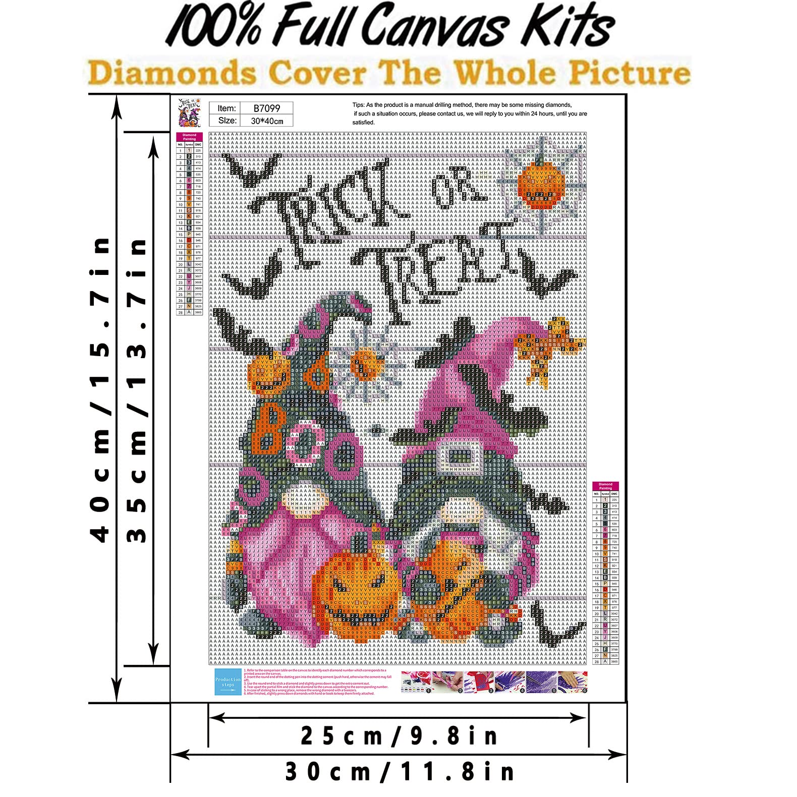 VIGEGU Halloween Gnome Diamond Painting Kits for Adults - Trick or Treat Art Adults,5D Paintings with Dots Full Drill Round Gem Art,for DIY Gift and Home Decor12 x 16inch rectangle