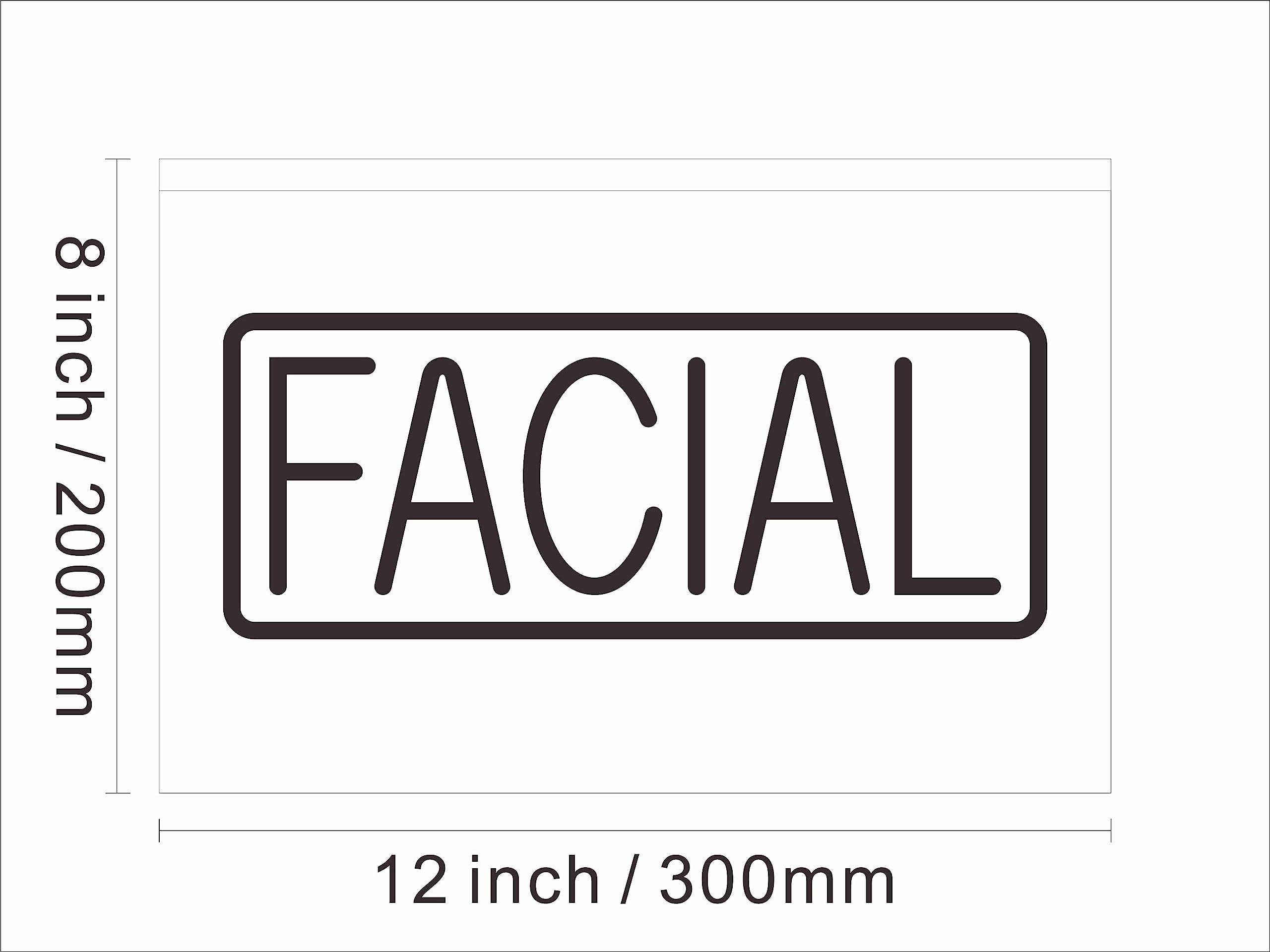 160044 Facial Beauty Salon Shop Center Open Display LED Light Neon Sign (12" X 8", Red)
