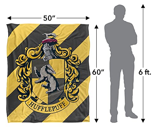 Harry Potter Hufflepuff Crest 4 Officially Licensed Silky Touch Super Soft Throw Blanket 50" x 60"