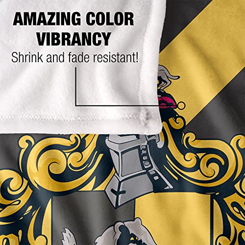 Harry Potter Hufflepuff Crest 4 Officially Licensed Silky Touch Super Soft Throw Blanket 50" x 60"